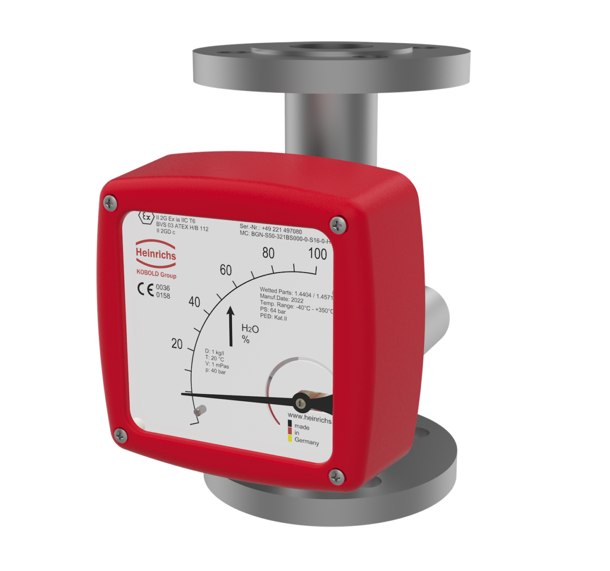 All Metal Design – Variable Area Flow Meter – KDS/BGK - Heinrichs ...
